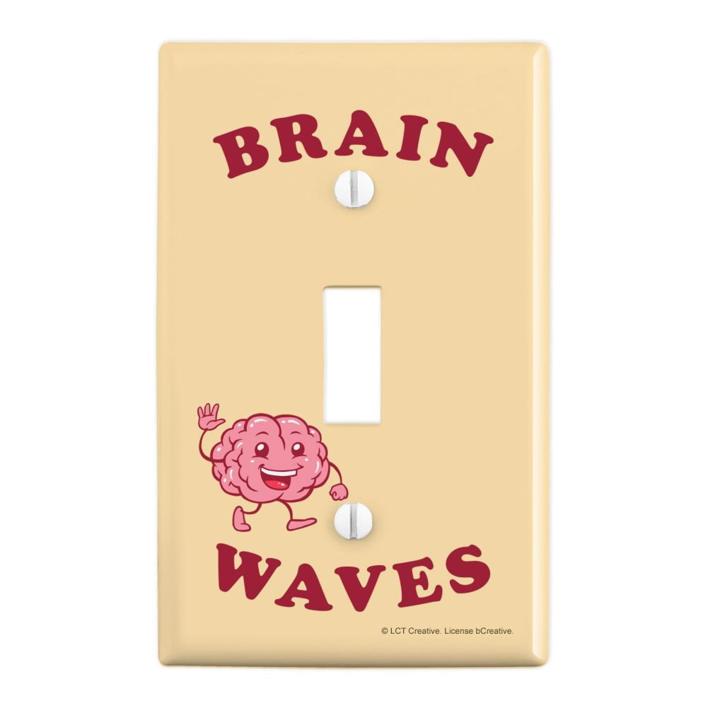 Brain Waves Waving Funny Humor Plastic Wall Decor Toggle Light Switch ...