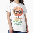 Brain With Glasses Level 1 First Grade Unlocked T-Shirt - Walmart.com