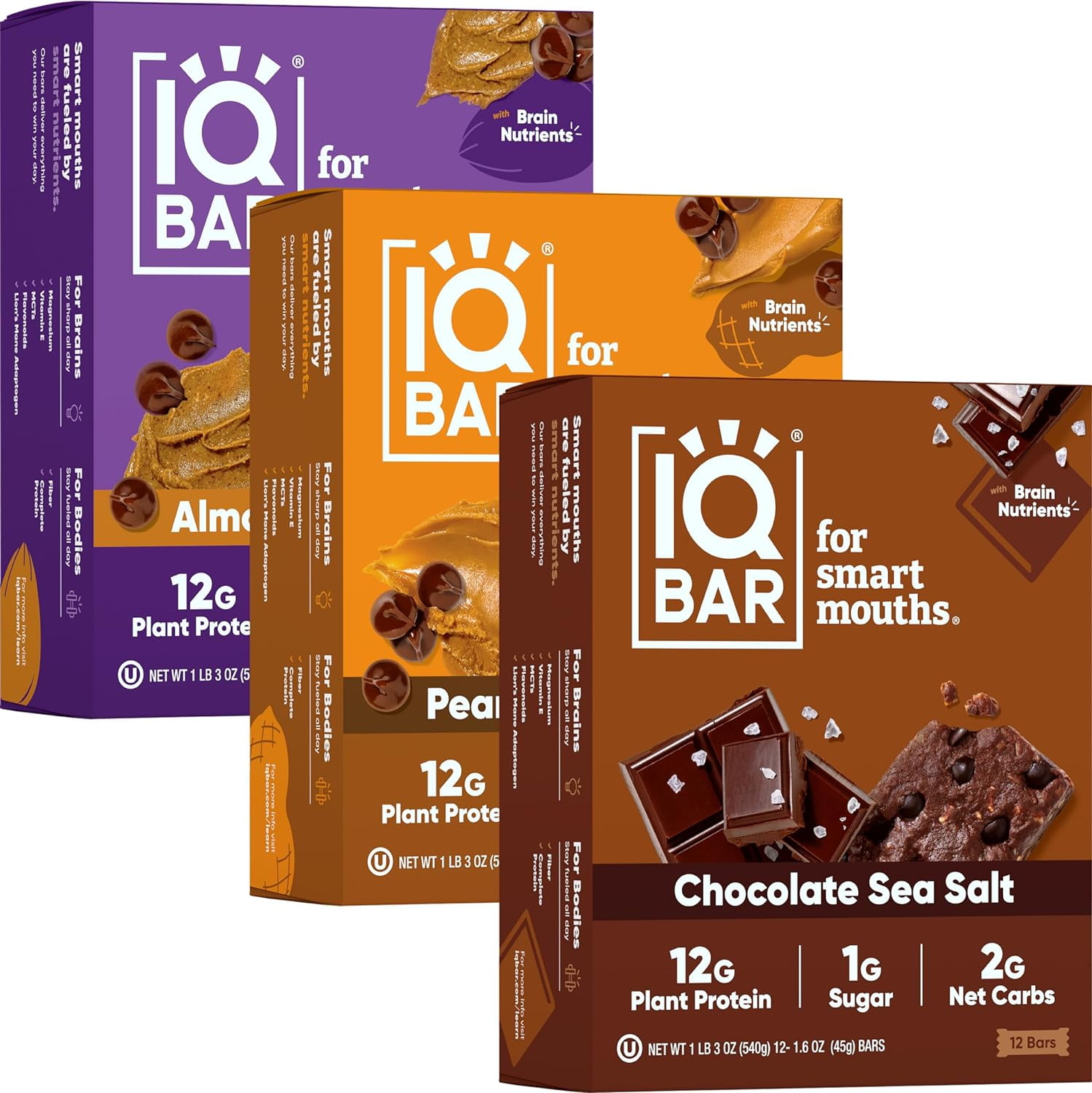 Brain and Body Plant Protein Bars - Chocolate Lovers Variety - 36 Count ...