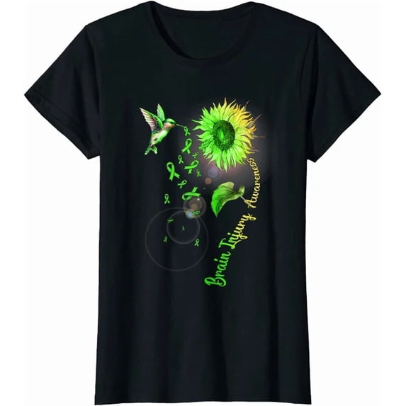 Brain injury Sunflower Hummingbird Awareness Tee T-Shirt - Walmart.com