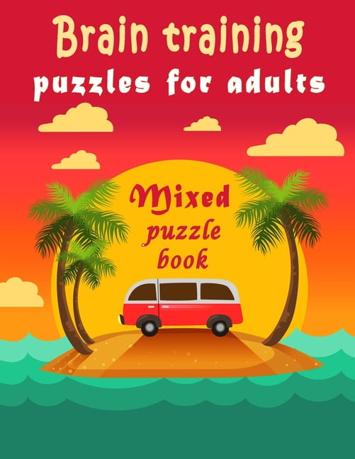 Brain training: Puzzle Activity Book for Adults, 240+ Large Print Mixed ...