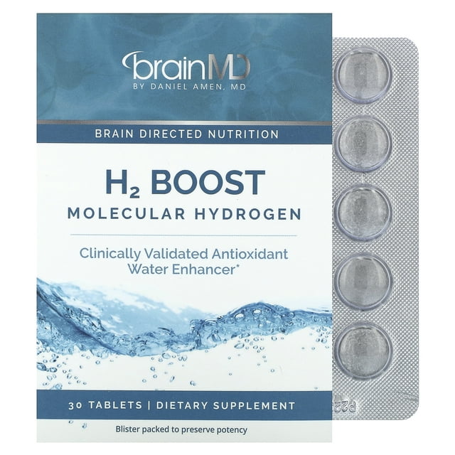 BrainMD H2 Boost Molecular Hydrogen, 80 mg , 30 Tablets - Walmart.com