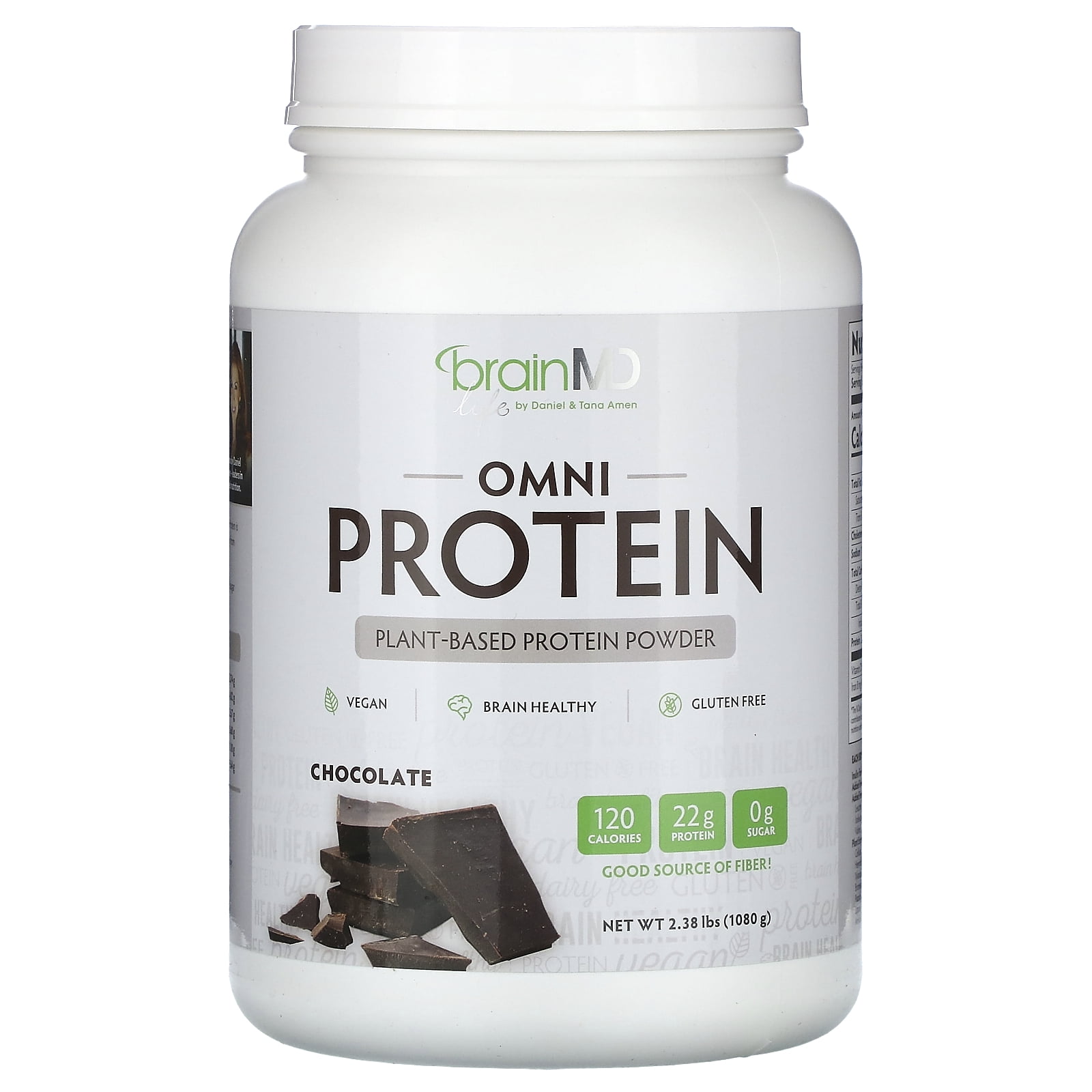 BrainMD Omni Protein Chocolate – 2.38 lbs (1080 g) – Plant-Based ...
