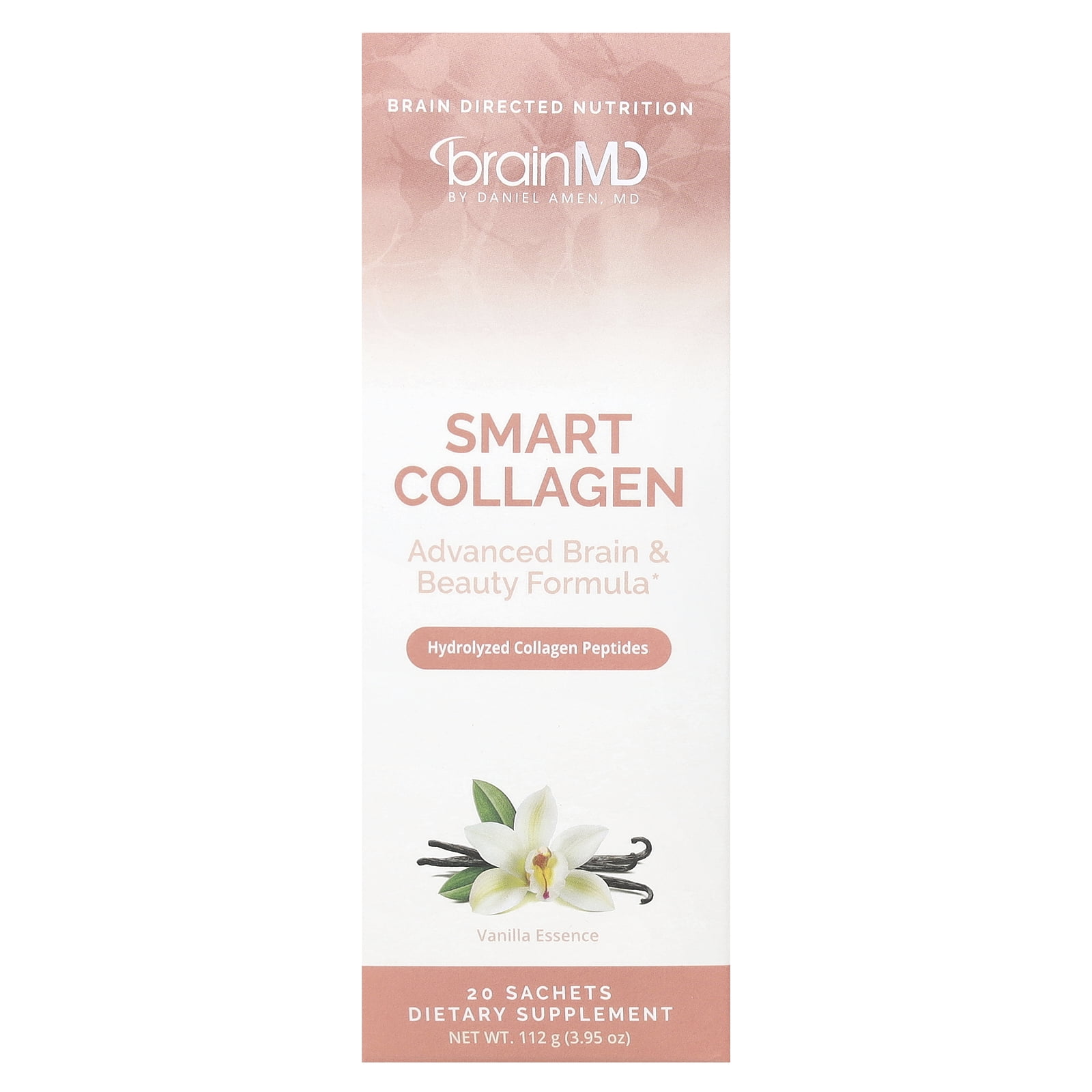BrainMD Smart Collagen, Vanilla Essence, 20 Sachets, 5.6 g Each ...