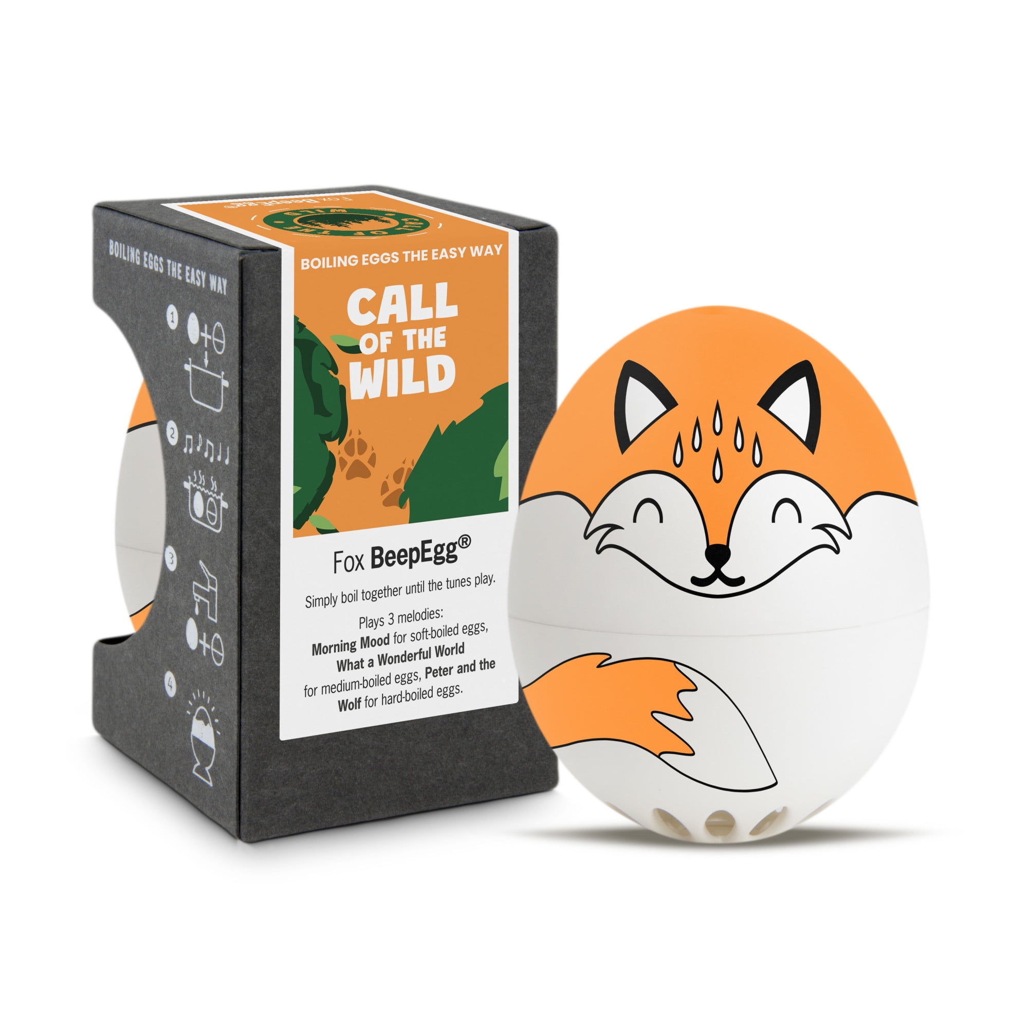Brainstream Fox BeepEgg Singing and Floating Egg Timer for Boiled Eggs ...