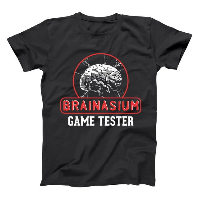 Brainasium Game Tester Grandmas Boy Nerd Geek Black Basic Men's T-Shirt ...