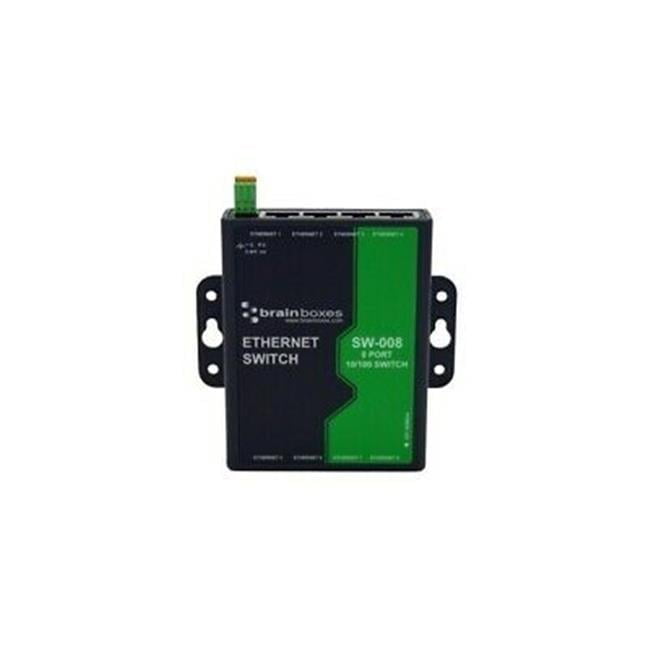 Brainboxes 8 Port Unmanaged Ethernet Switch Wall Mountable - 8 Ports ...