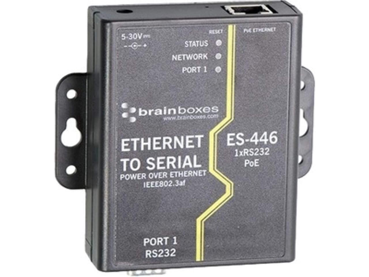 Brainboxes ES-446 1 Port RS232 PoE Ethernet to Serial Adapter - Walmart Business Supplies