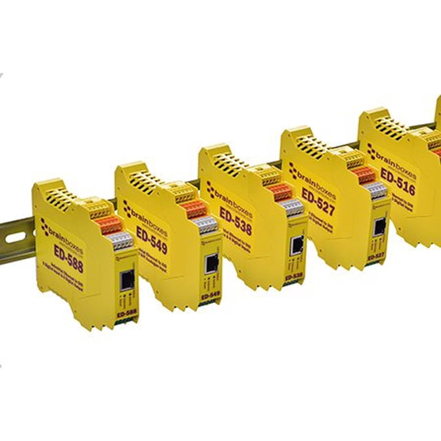 Brainboxes Ethernet to 16 Digital Inputs + RS485 Gateway, Yellow ...