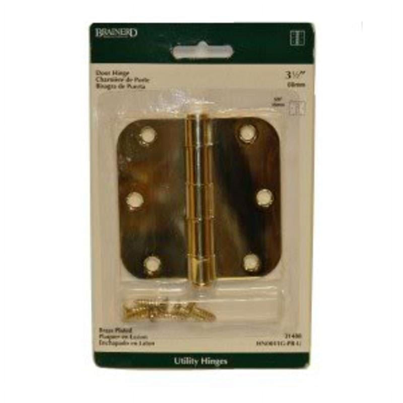 Brainerd 3-1/2" Brass Door Hinge 5/8" Radius 31488 Brainerd Door Hinges ...