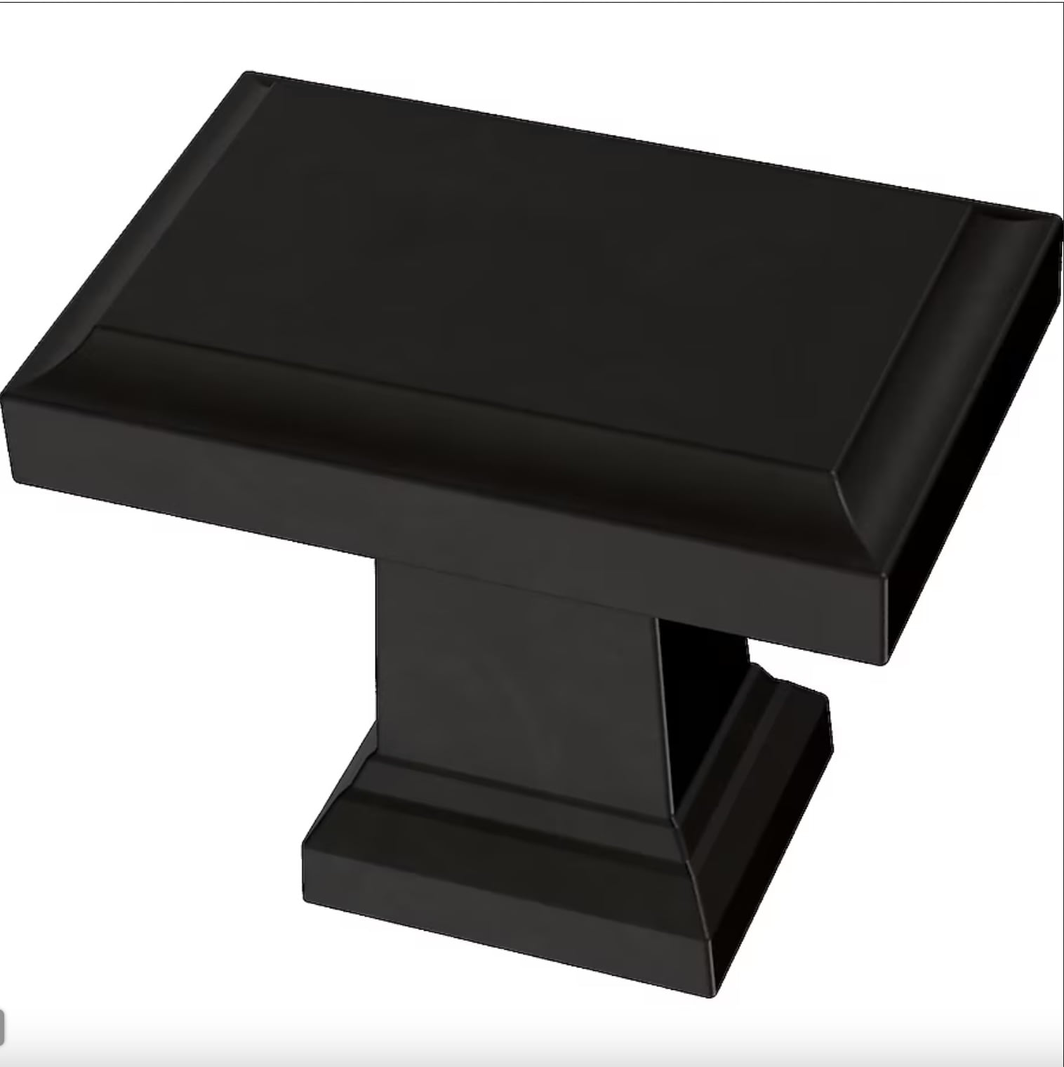 Brainerd P44268W-FB Flat Black 1 1/2" Classic Rectangle Cabinet Drawer Knob - Walmart.com