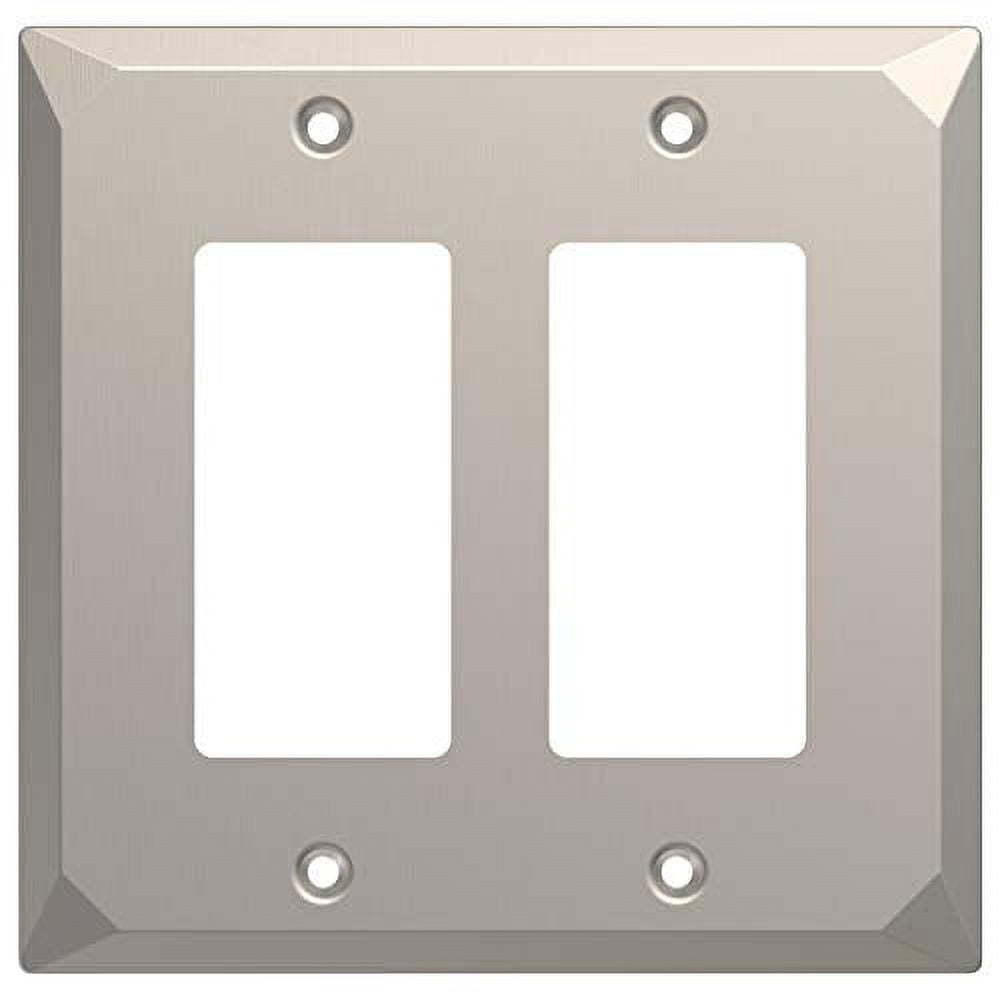 Brainerd W35853-SN Mornington Satin Nickel Double GFCI Cover Wall Plate ...
