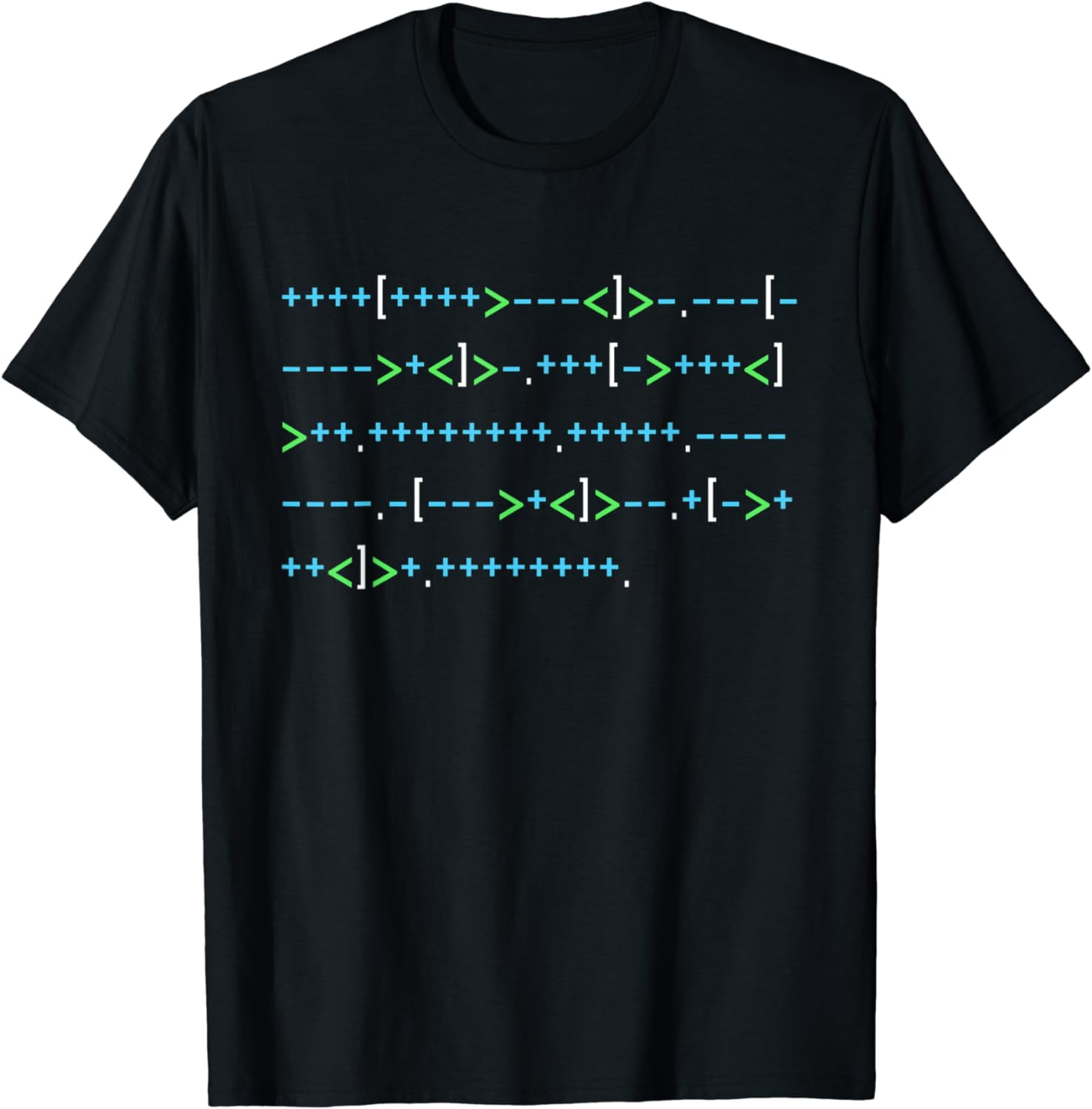 Brainfuck Hello World Shirt, Programming, Code, Nerd - Walmart.com