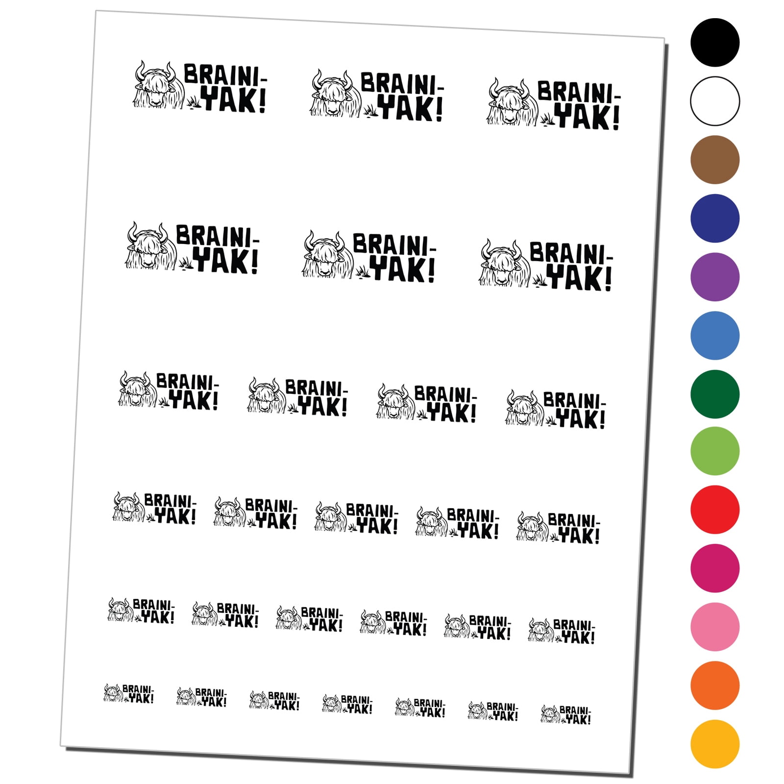 Braini-yak Brainiac Teacher Student School Water Resistant Temporary ...