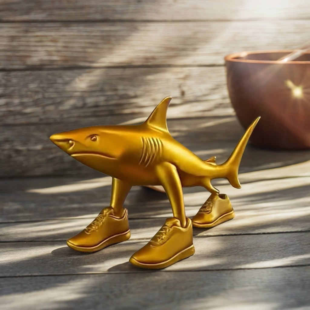 Brainrot Animals Tralalero Tralala (Golden) Shark Figure – Shiny Gold ...