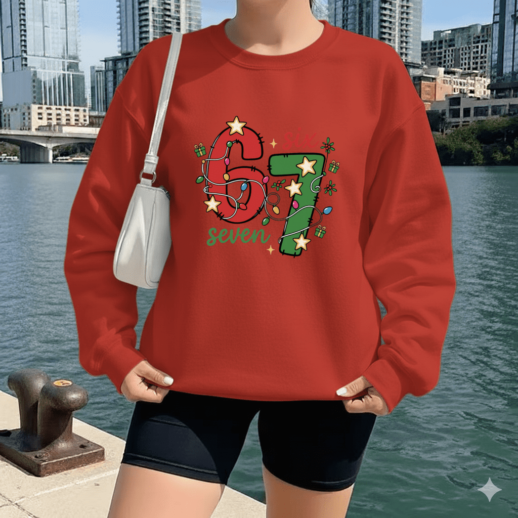 Brainrot Funny 67 Meme Pajama Holiday Festive Humor Cheer Art ...