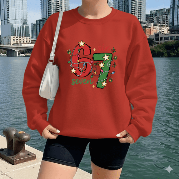 Brainrot Funny 67 Meme Pajama Holiday Festive Humor Cheer Art ...