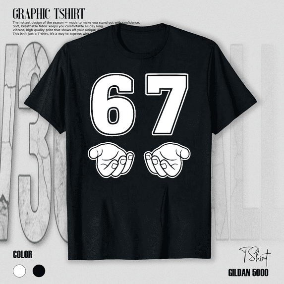 Brainrot Sixty-Seven Meme Viral Trending Alpha Slang Unisex T-Shirt ...