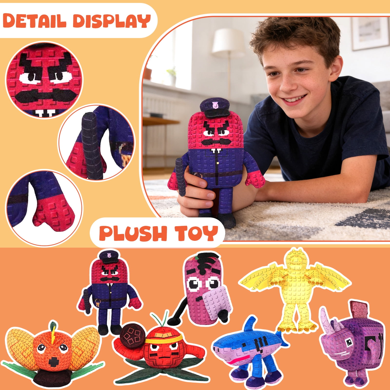 Brainrot Toys Series Corn Pumpkin Hybrid Brainrot Plush Doll - Plants ...