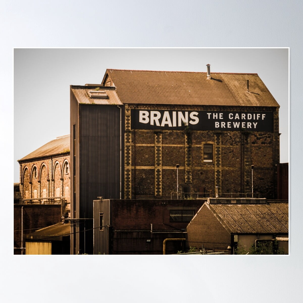 Brains Brewery, Cardiff, Wales Poster Wall Art, Modern Wall Decor For ...
