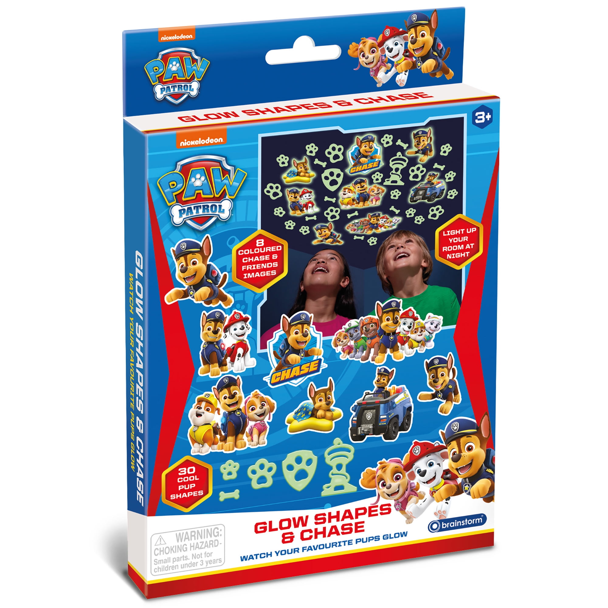 Brainstorm: Paw Patrol - Glow Shapes & Chase ECO - 30pc Paw Patrol ...