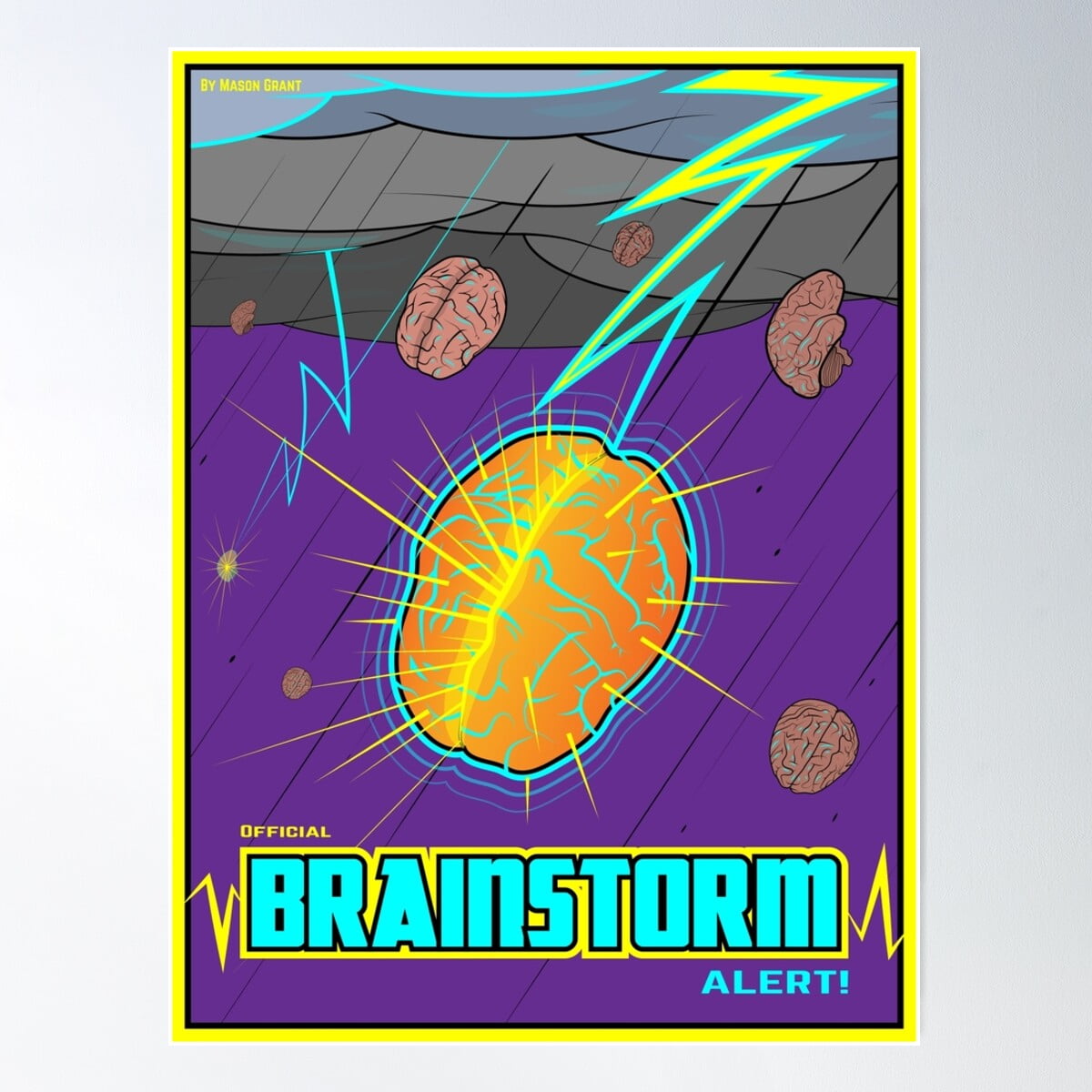 Brainstorm Poster Wall Art, Modern Wall Decor For Living Room Bedroom ...
