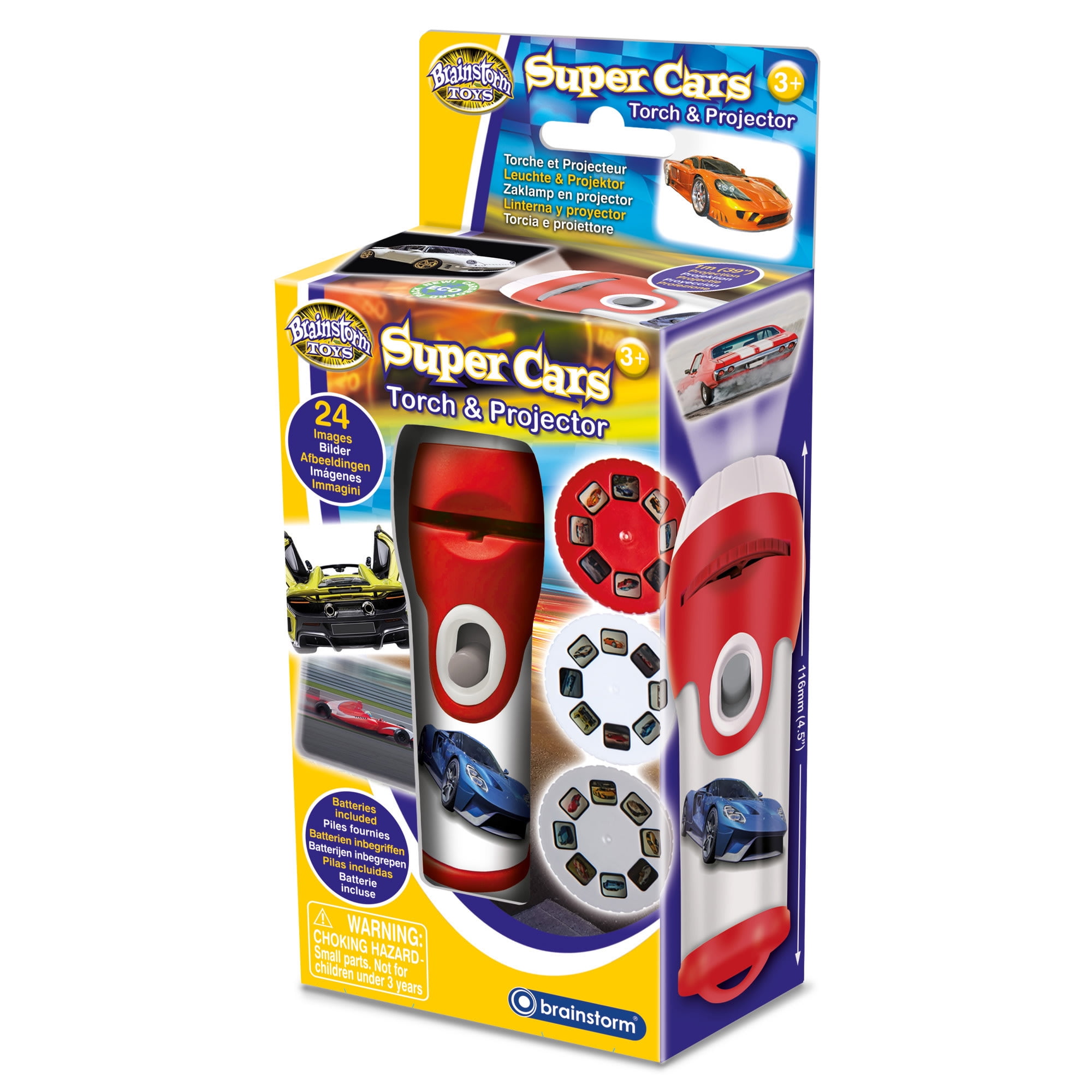 Brainstorm Toys: Super Cars Torch & Projector - Handheld Flashlight ...