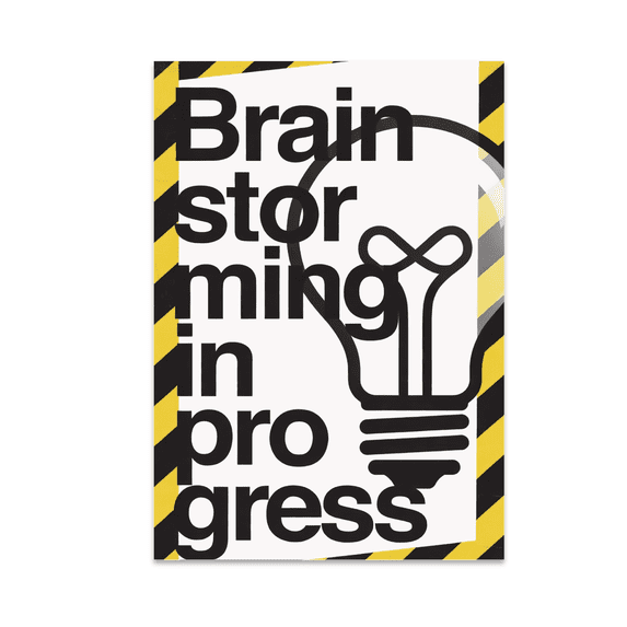 Brainstorming in Progress - Modern Workspace Decor - 13x19 Poster Print ...
