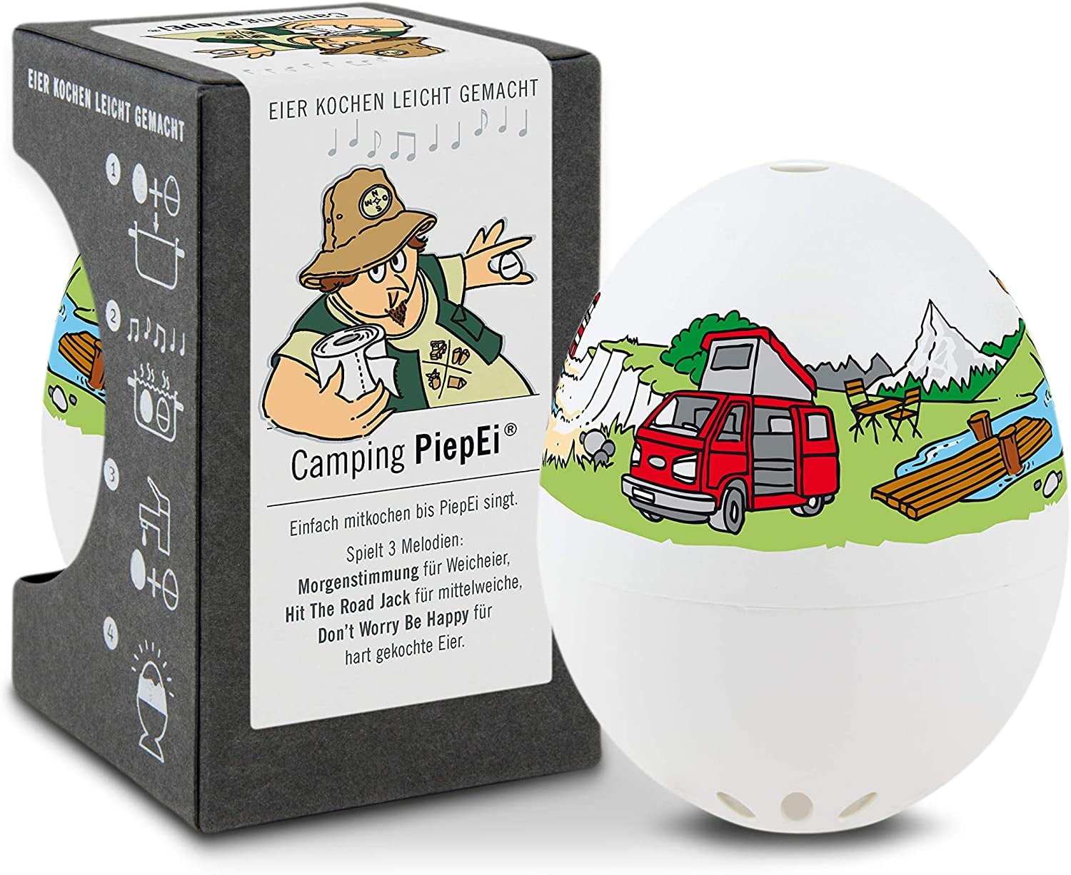 Brainstream Camping BeepEgg, Singing Floating Egg Timer for Boiled Eggs ...