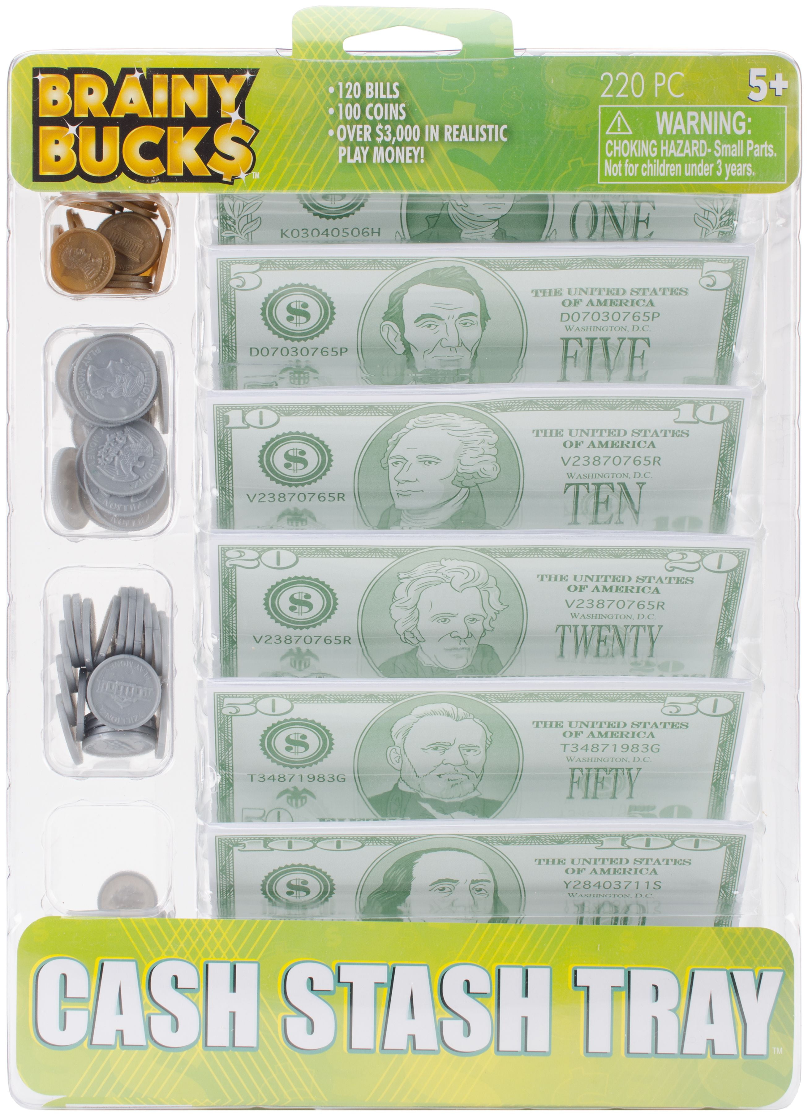 Brainy Bucks Cash Stash Tray - Walmart.com
