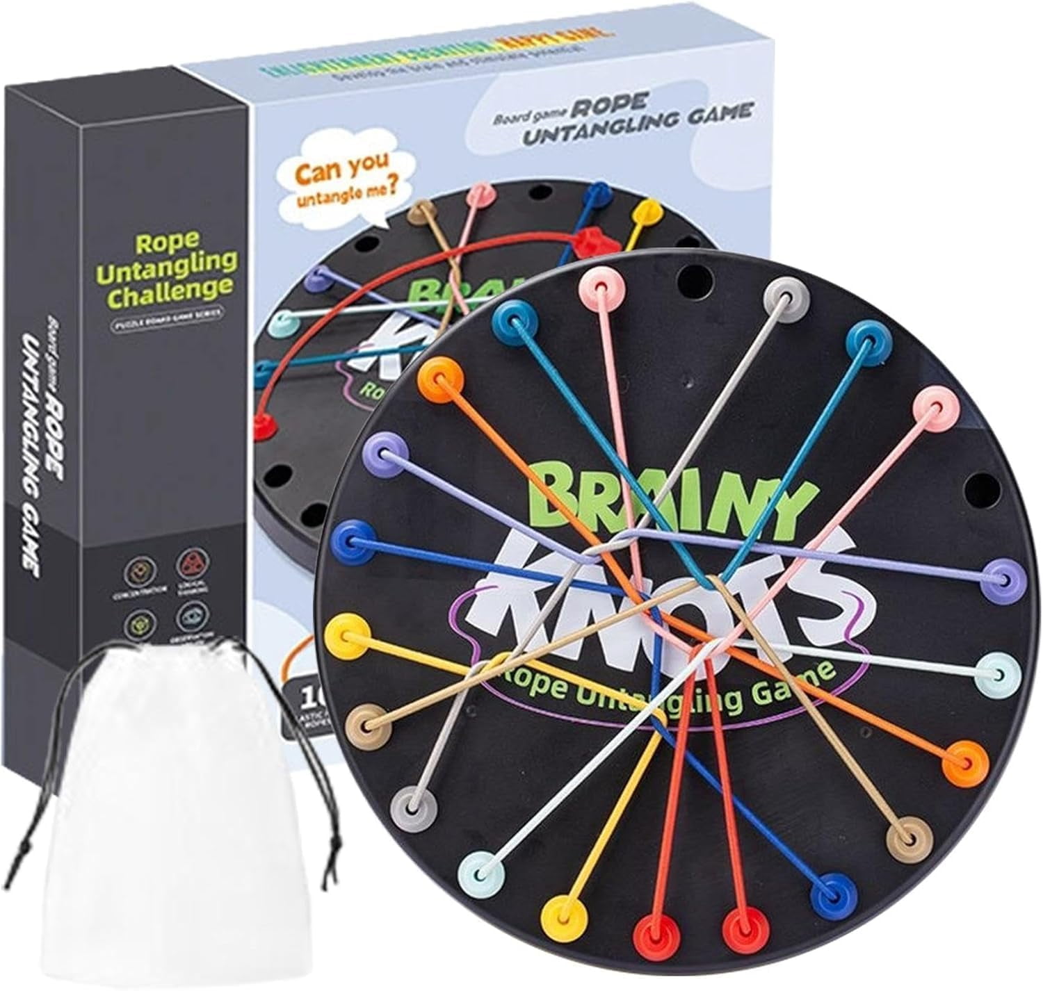 Brainy Knots Game, Brainy Knots Rope Untangling Table, Knot Game ...