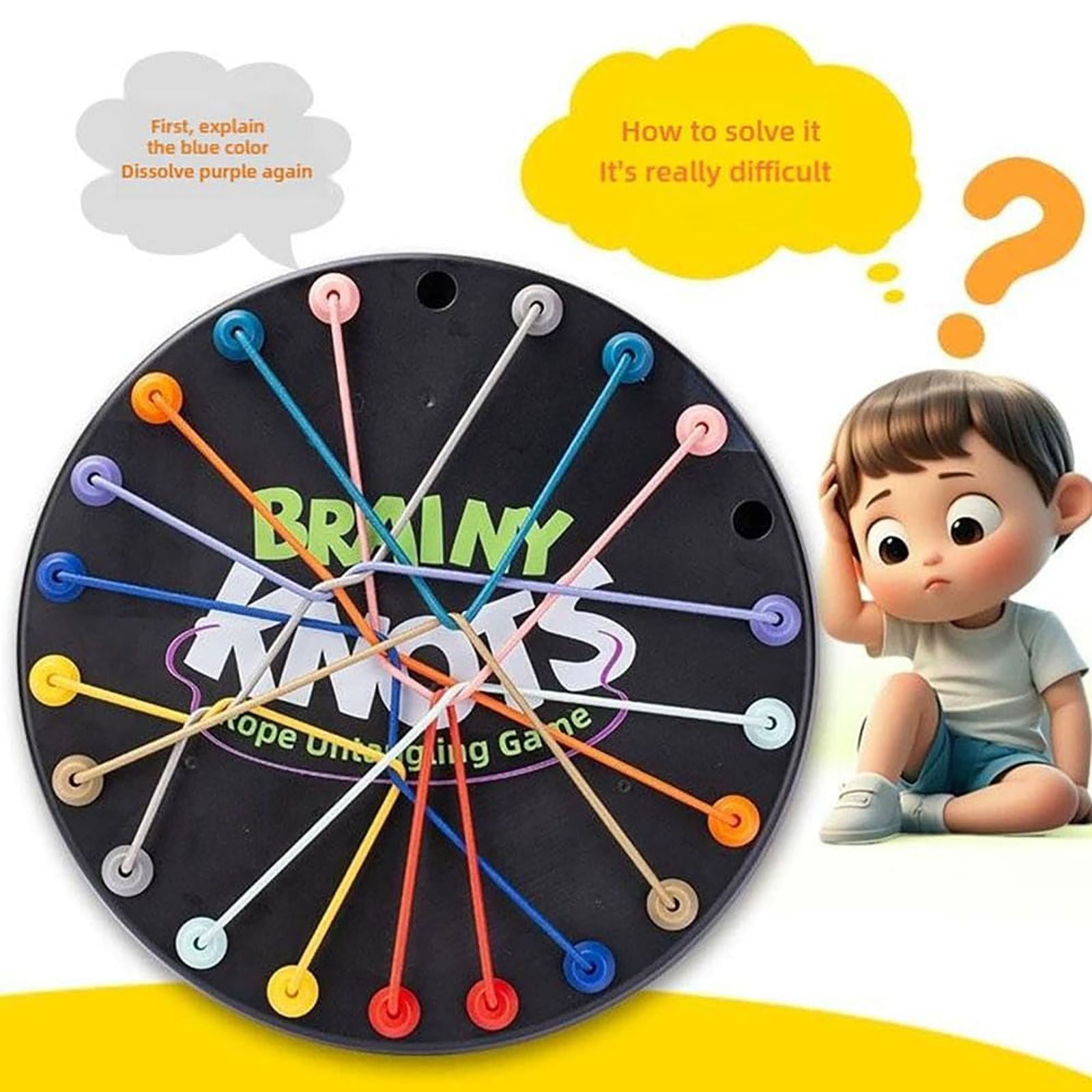 Brainy Knots Rope Untangling Game Strategy Board Game Rope Untangling ...