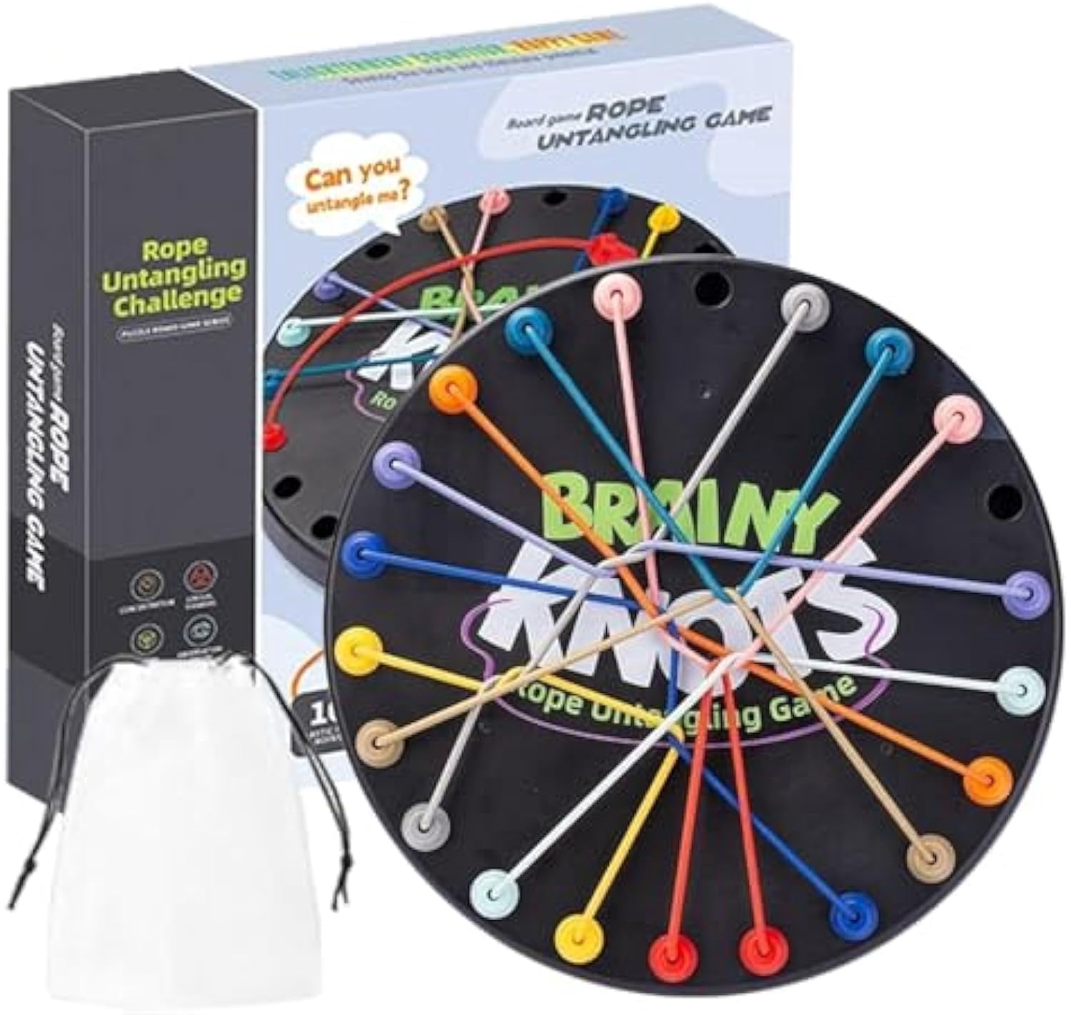 Brainy Knots Rope Untangling Game, Strategy Board Game Rope Untangling ...