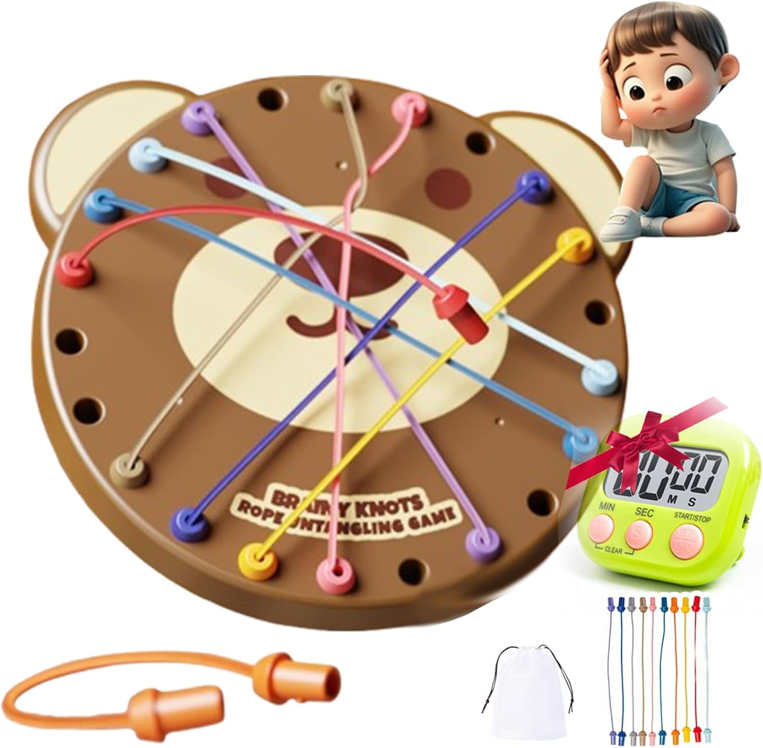 Brainy Knots Rope Untangling Table, Brainy Knots Game, Rope Challenge ...