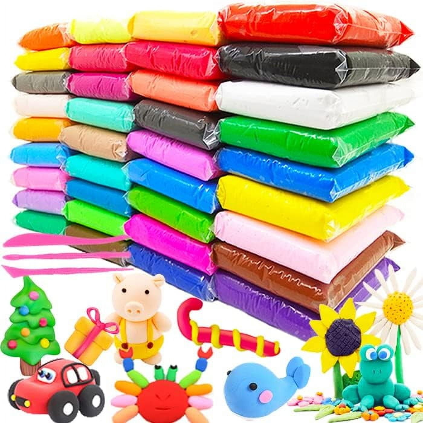 Brainybites Air Dry Magic Clay Under $10 12 Colors Super Light Magic ...