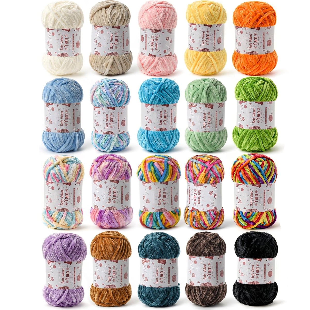 Brainybites Chenille Chunky Yarn Under $5 Tie Dye Chunky Yarn for ...