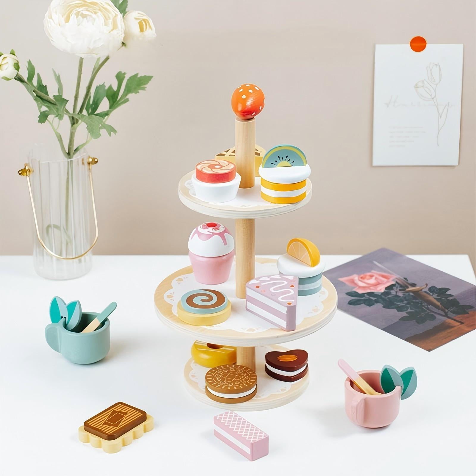 Brainybites Clearance,Wooden Ice Cream Parlor Playset with Sweets ...