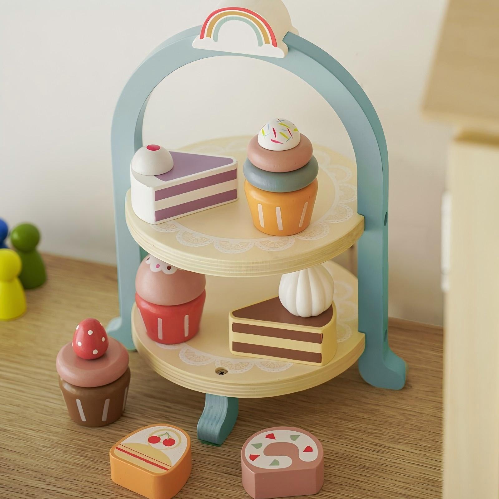 Brainybites Clearance,Wooden Ice Cream Parlor Playset with Sweets ...
