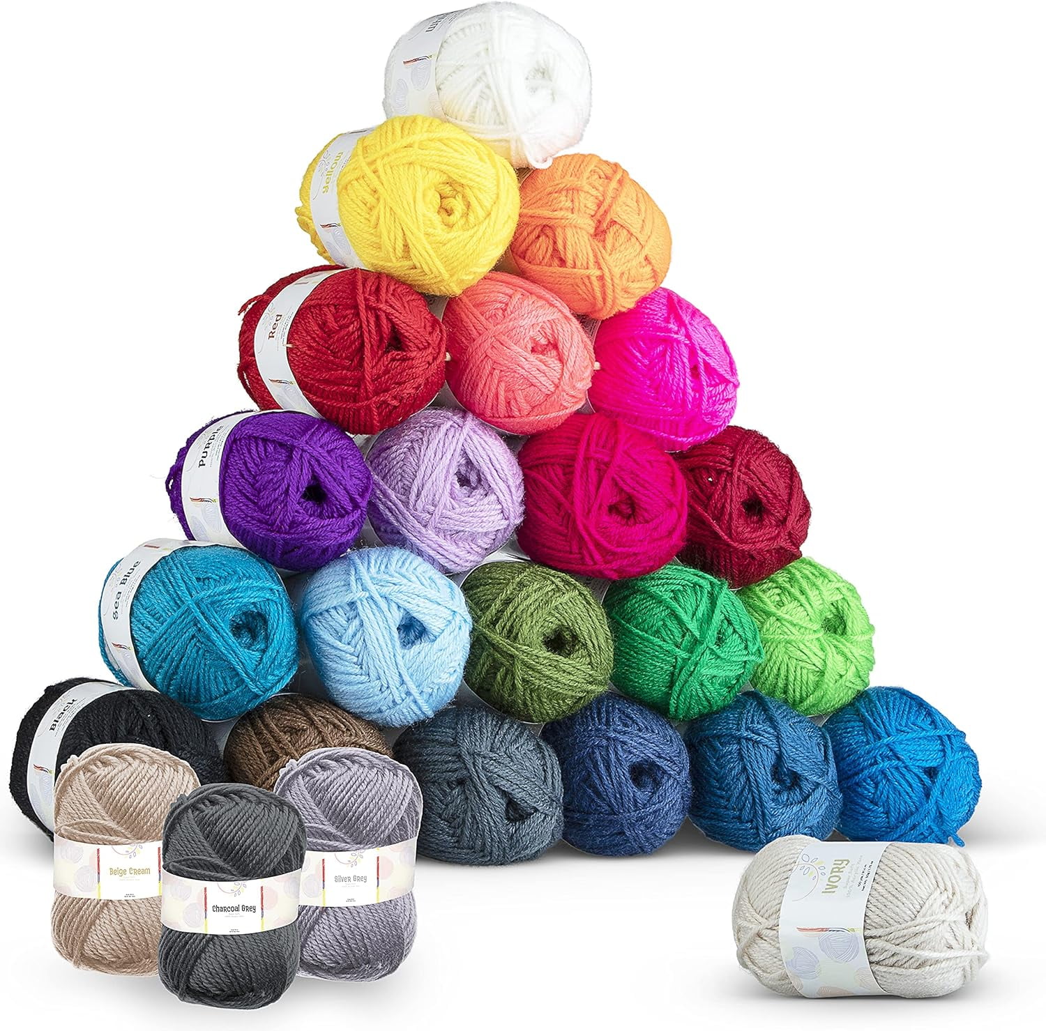 Brainybites Crochet Yarn Soft Yarn for Crocheting and Knitting Craft ...