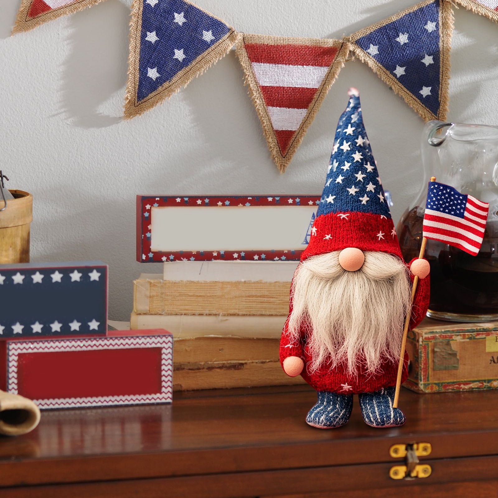 Brainybites Memorial Day Decor Savings Handmade Patriotic Gnomes ...