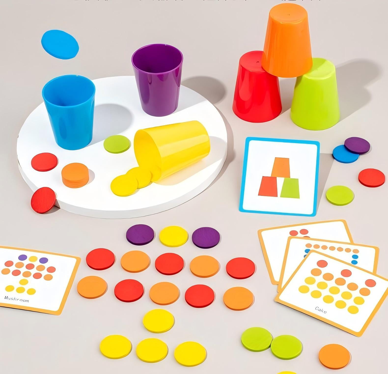 Brainybites Toys Under $10,Color Sorting Speed Stacking Cups Set - 18 ...