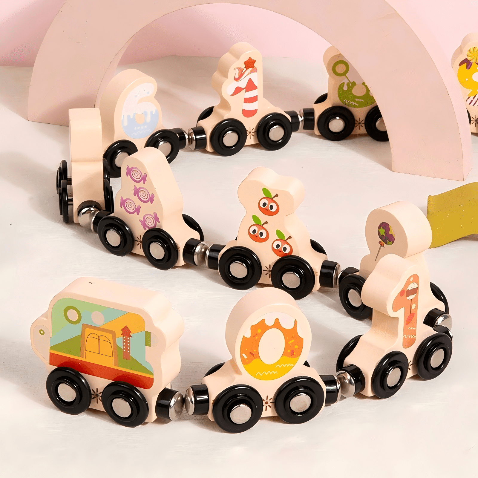 Brainybites Toys Clearance,11 Pcs Magnetic Train Set Montessori Toys ...