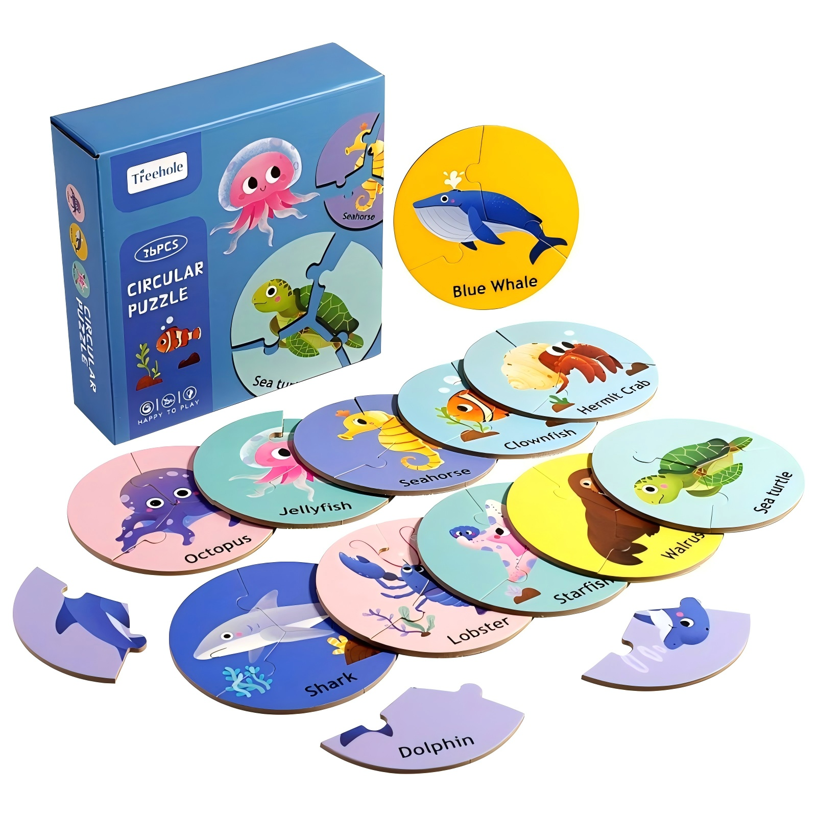 Brainybites Toys Savings,Wooden Matching Puzzles Perfect for Preschool ...