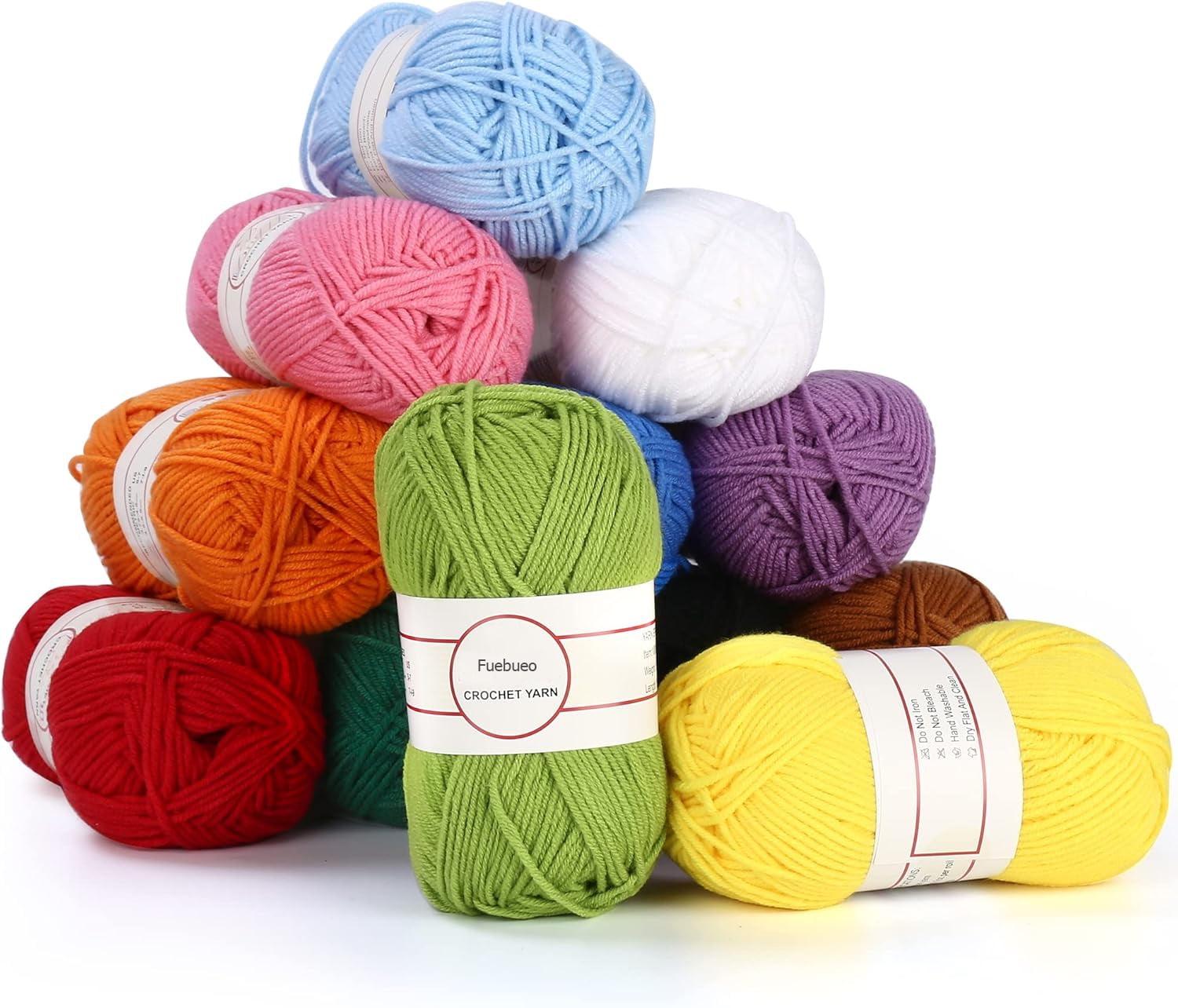 Brainybites Yarn for Crocheting Under $5 Multi Color Acrylic Yarn ...