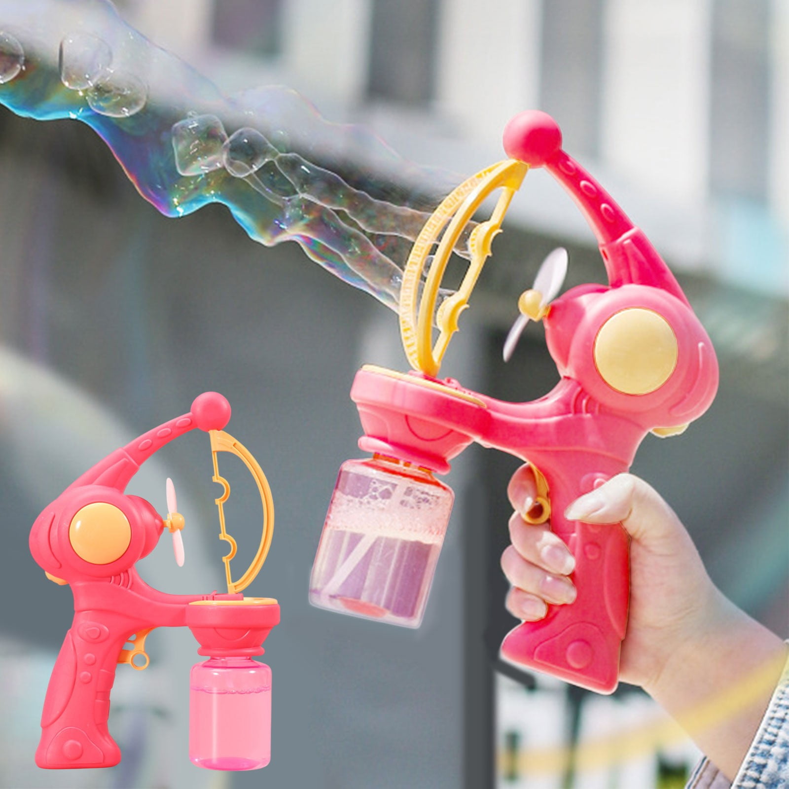 Brainybuger Bubble Machine Bubble G-u-n with 130ml Bubble Refill ...