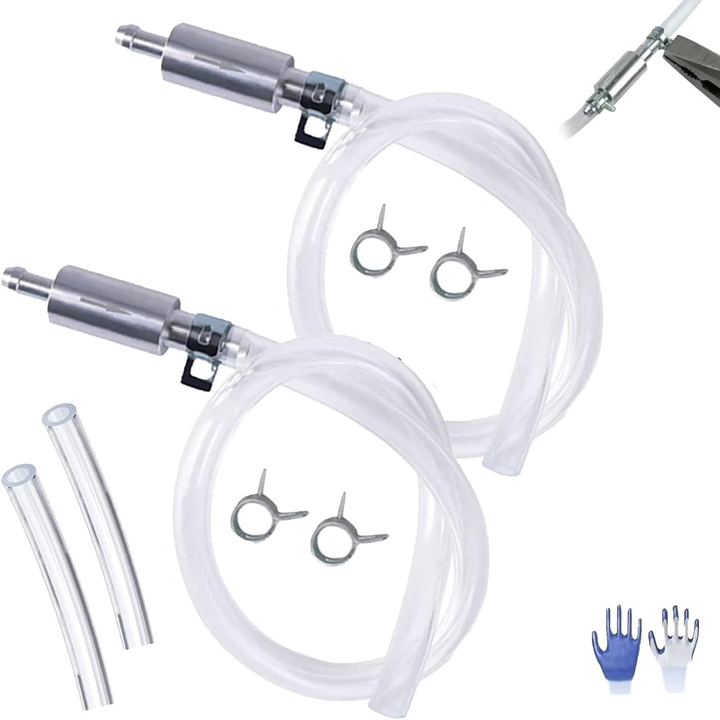 Safeydaddy Motorcycle Brake Bleeder Hose Kit with One-Way Check Valve ...