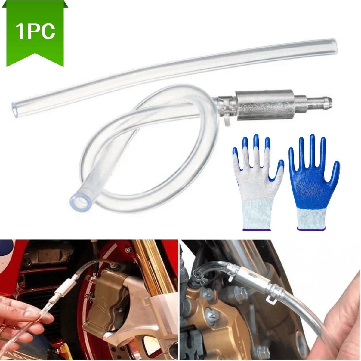 Brake Bleeder Hose, Motorcycle Brake Bleeder Kit with 2 Nozzle Cap ...