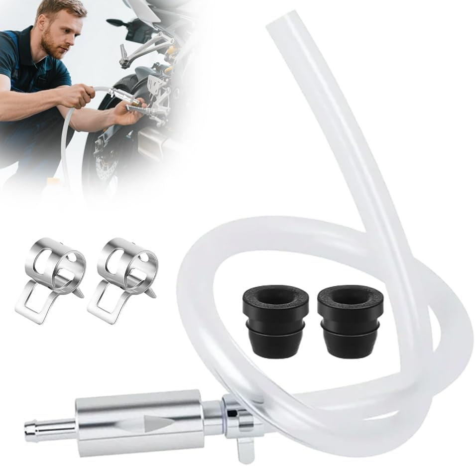 Brake Bleeder Hose, Motorcycle Brake Bleeder Kit with 2 Nozzle Cap ...