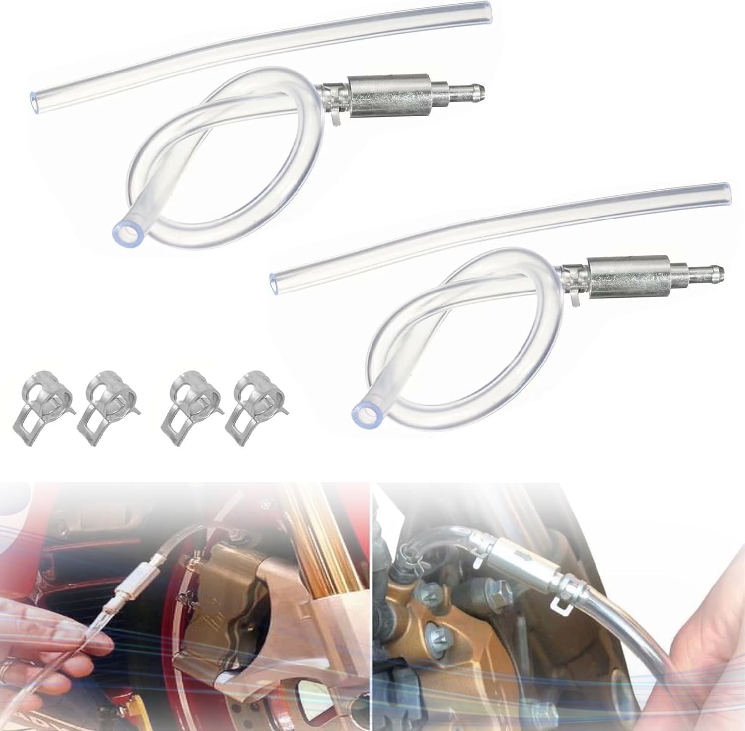 Brake Bleeder Hose - One Way Check Valve Tube Bleeding Tool Kit for ...