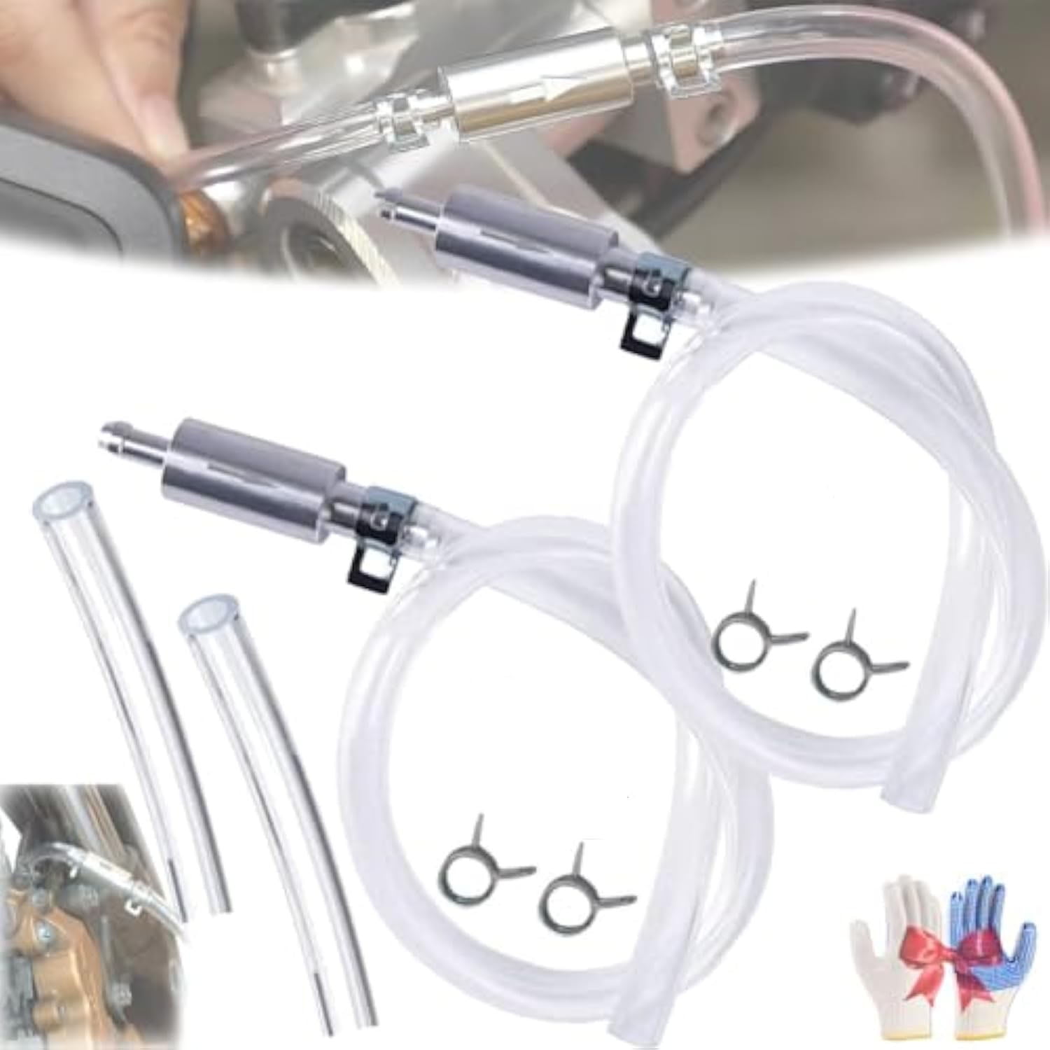 Brake Bleeder Hose - One Way Check Valve Tube Bleeding Tool Kit for ...